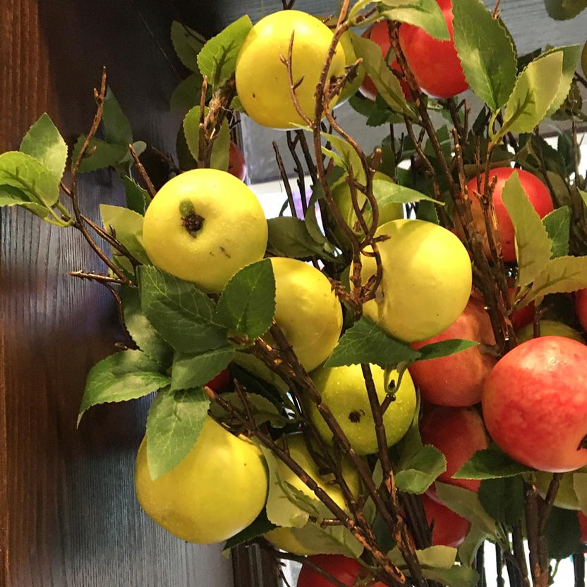 Artificial Red/Green Apple Fruit Dry Stick - 1 Stick – PeelOrange.com