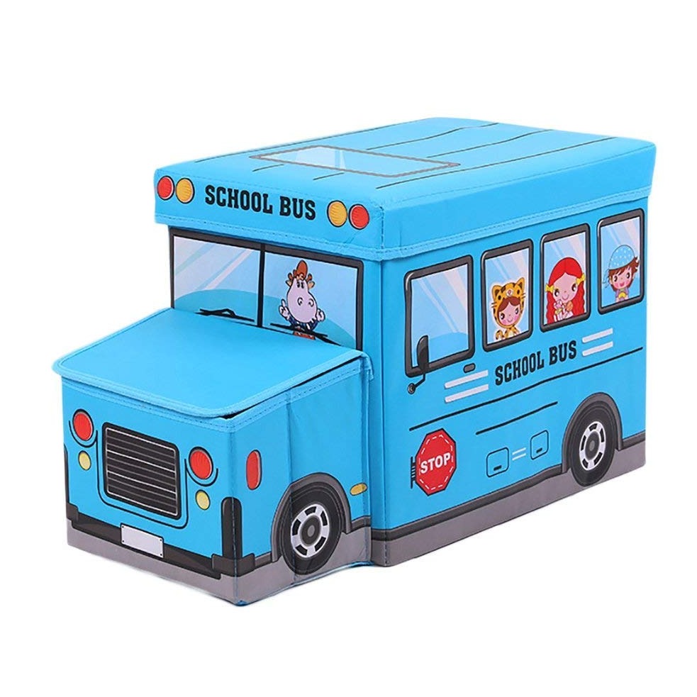 Kids School Bus Shape Storage Box By AK - 1 PC – PeelOrange.com