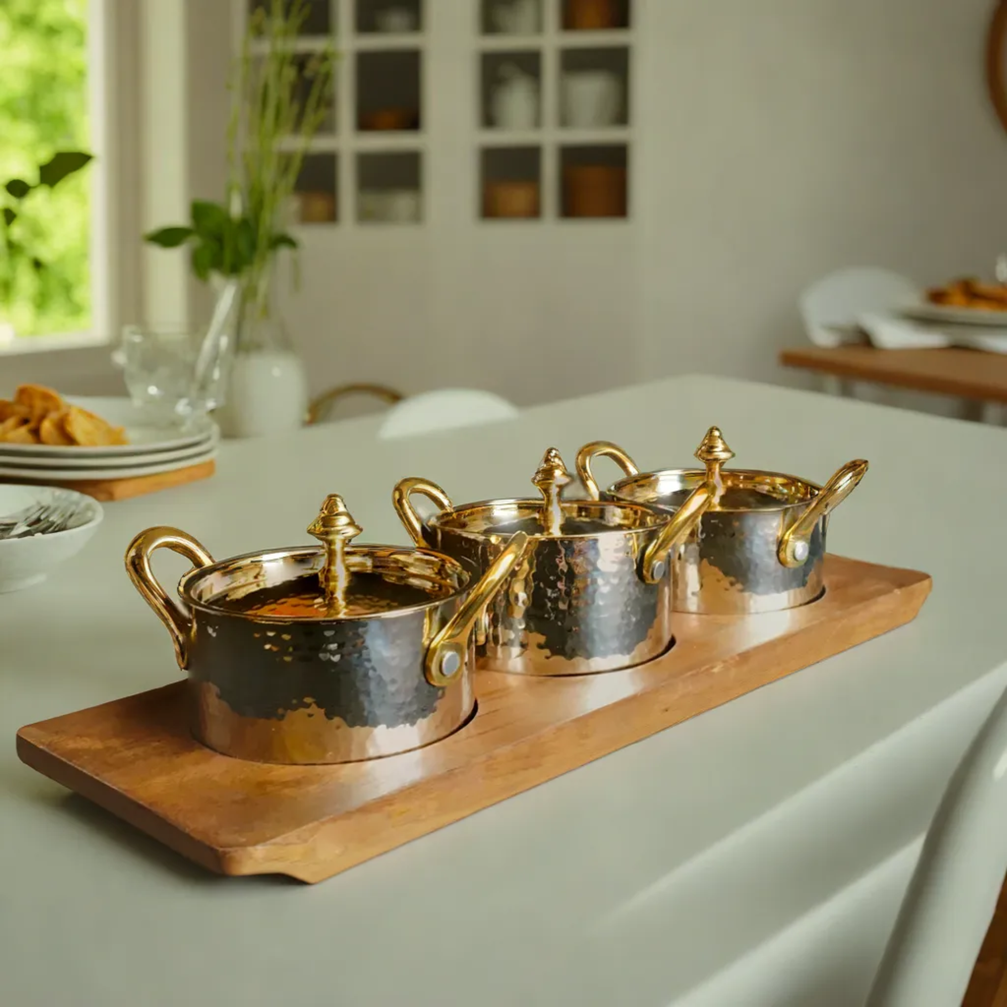 Copper and Stainless Steel Hammered Condiment Set MK – PeelOrange.com