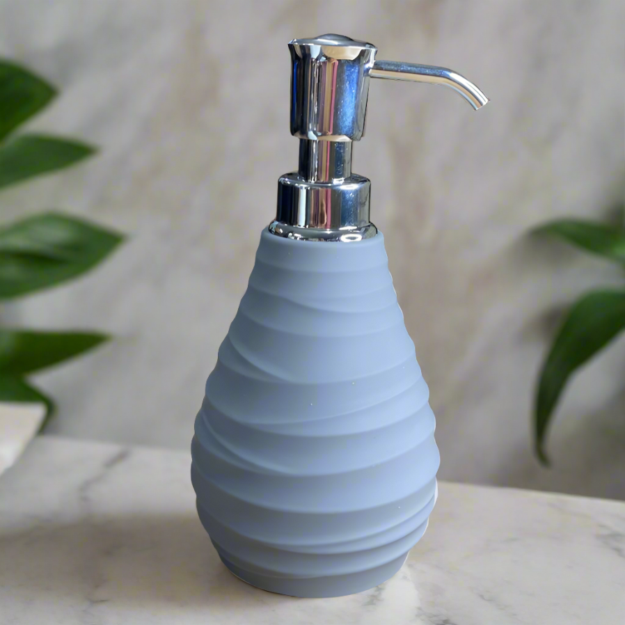 Matte Finish Ribbed Design Soap Dispenser With Chrome Pump By-APT ...