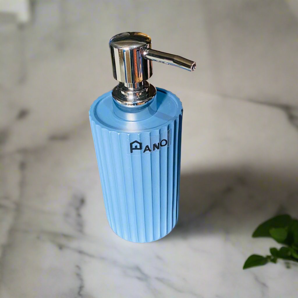 Skyline Blue Soap Dispenser with a Modern Grooved Design (1 PC)- By-AP ...