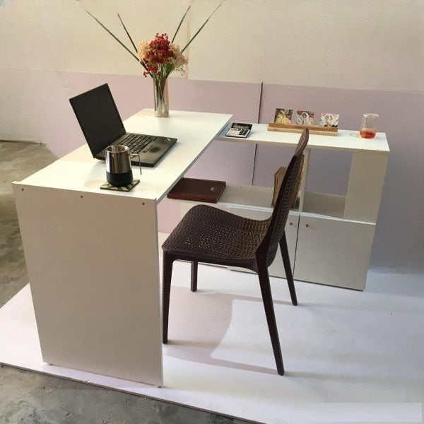 Folding Rotating L - Shaped Corner Desk/Computer Table For Office & Ho ...