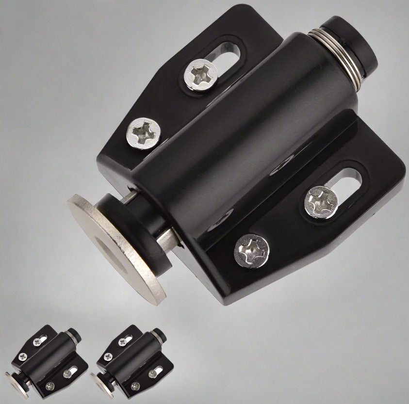 Magnetic Touch Latch, Black Or Brown Cabinet Drawer Magnet Push Open C ...