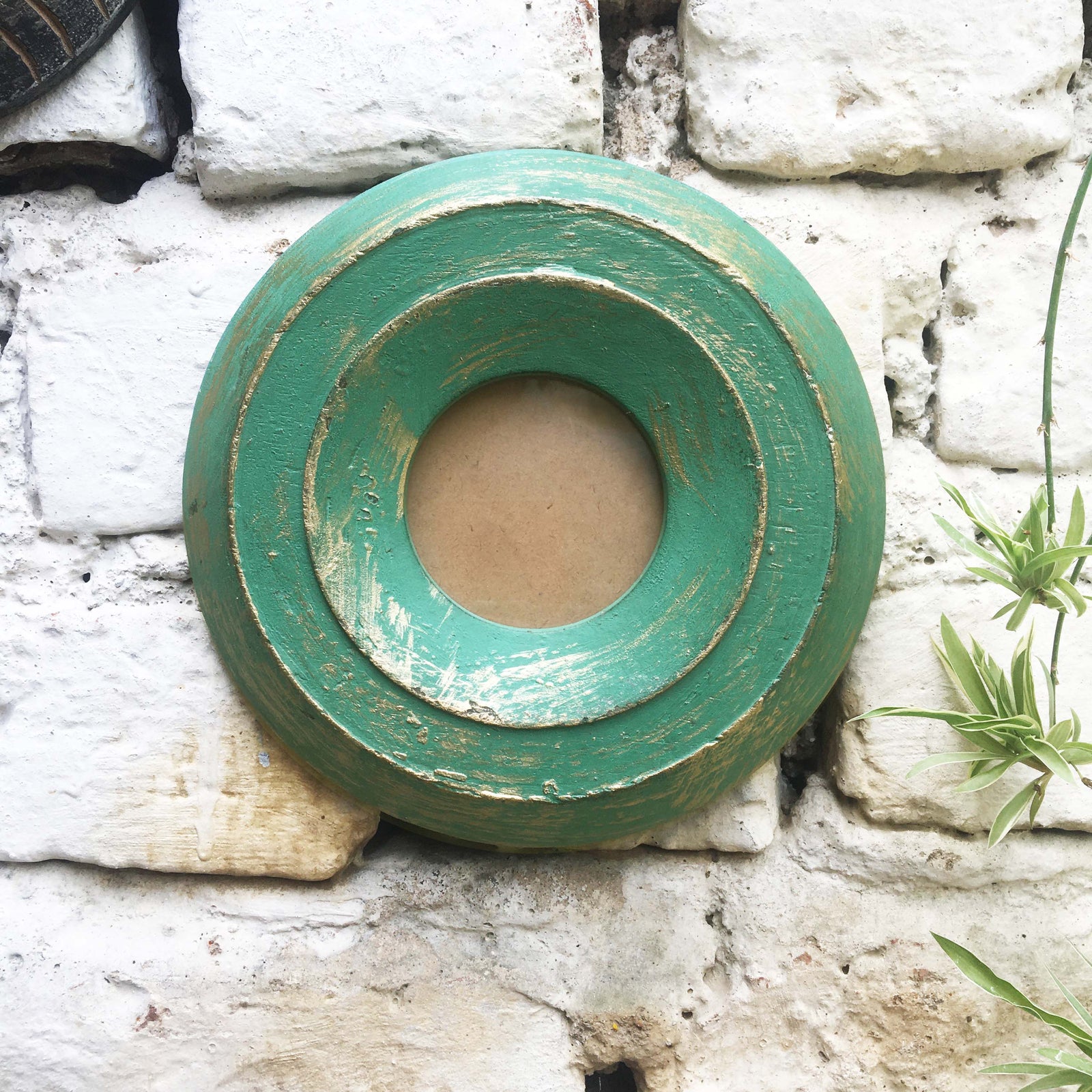 Vintage Wood Round Picture Frame To Hang On The Wall By HMF ...