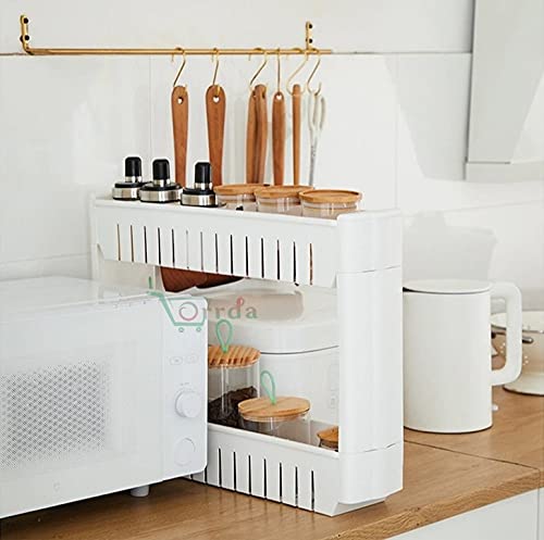Space Saving Storage Organizer Slim Rack Shelf Trolley Rack Holder Sto ...