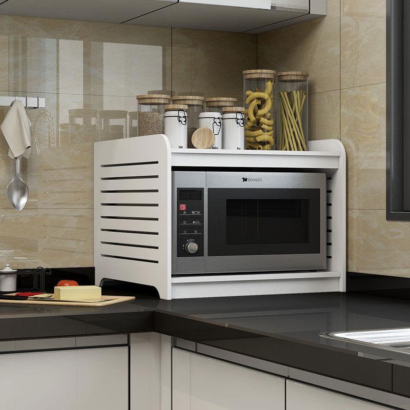 2-Tiers Kitchen Counter Microwave/Oven/OTG Stand In PVC For Kitchen Es ...