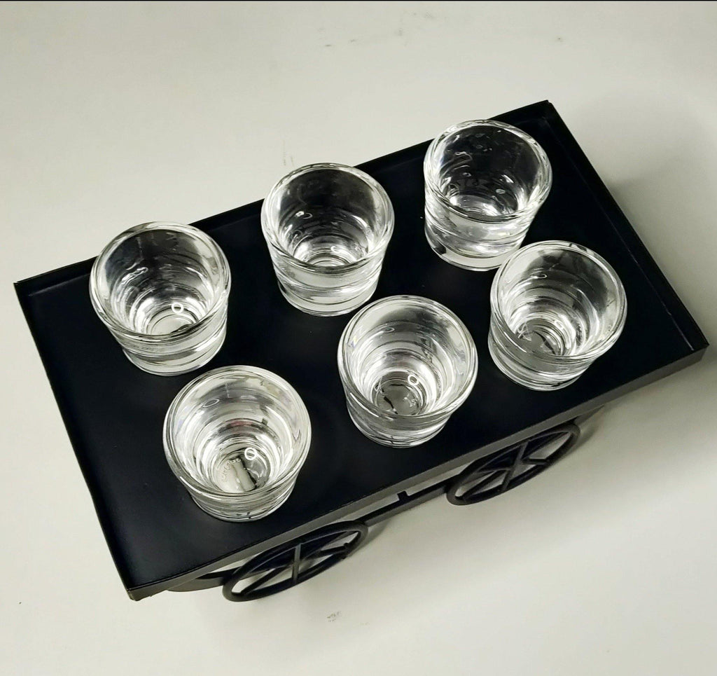 Antique Cocktail Vodka Tequila Shot Glasses Holder Thela Stand By MK ...