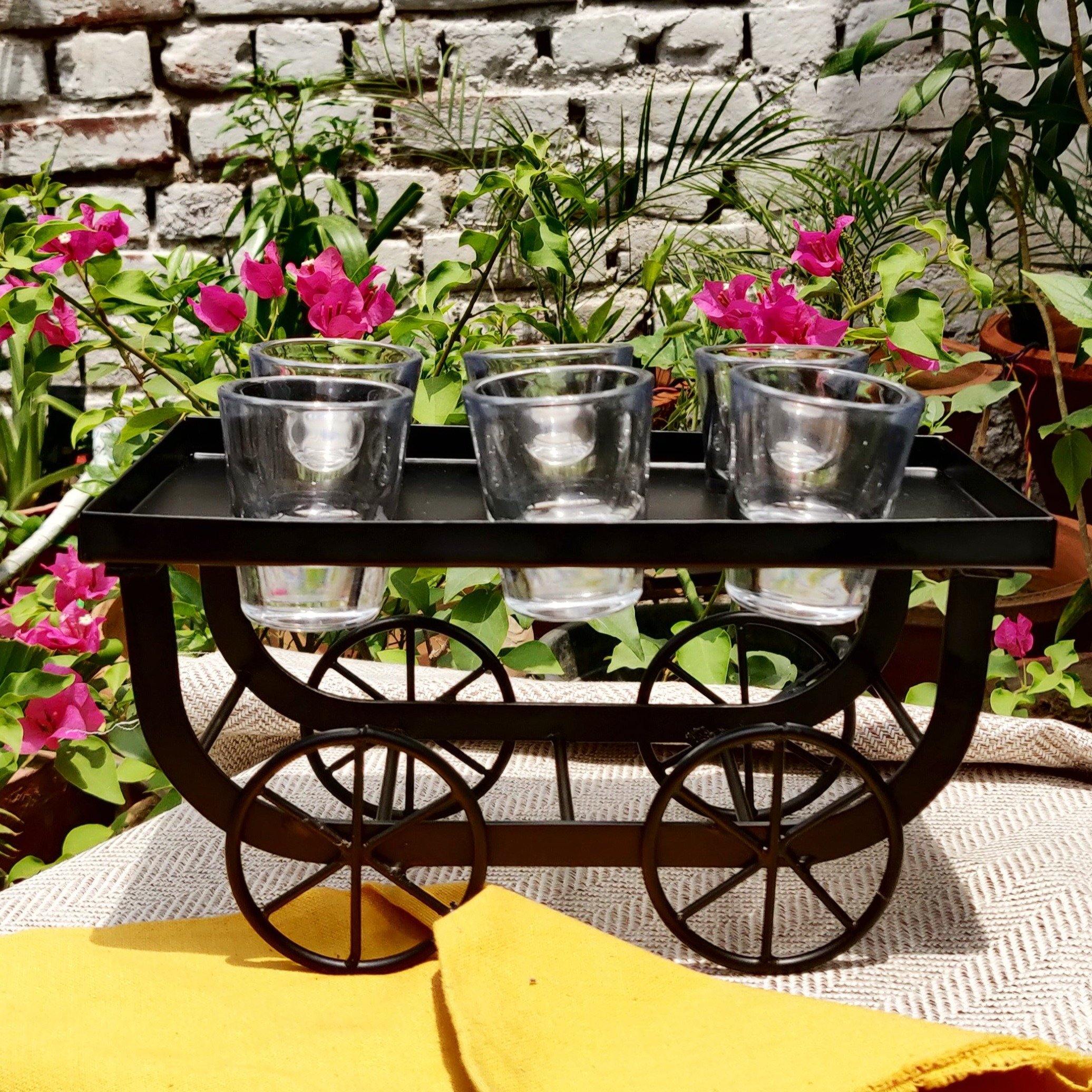 Antique Cocktail Vodka Tequila Shot Glasses Holder Thela Stand By MK ...