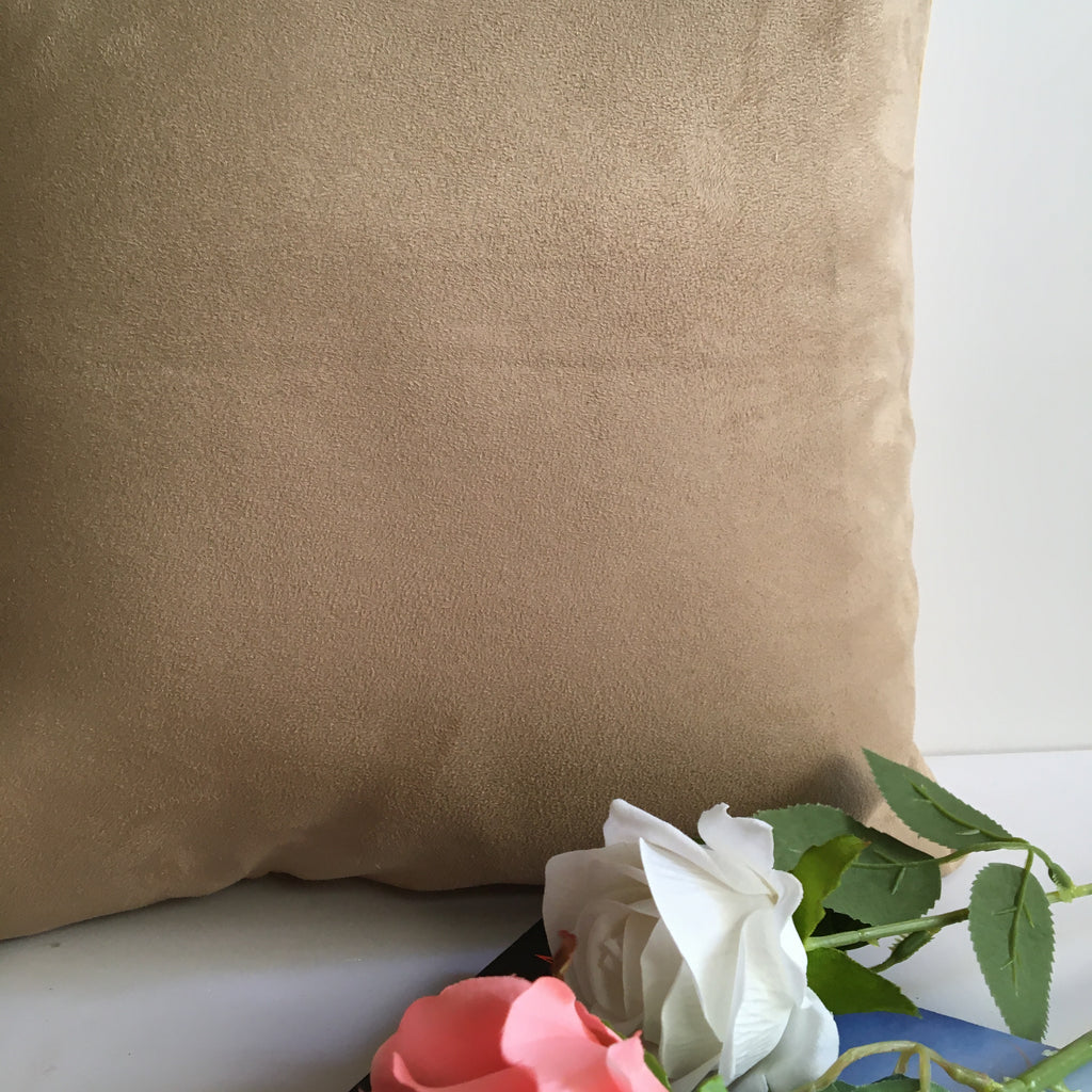 Decorative Beige Self Textured Pattern sofa Cushion Cover design (16 x ...