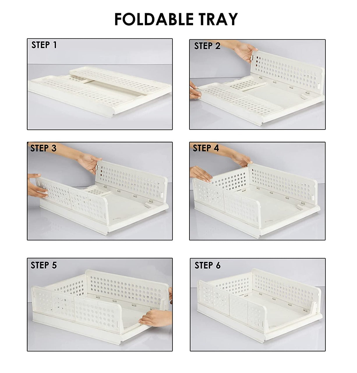 Foldable Pack Of 2 Multipurpose Wardrobe/Cupboard/Almirah Organizer Tr ...