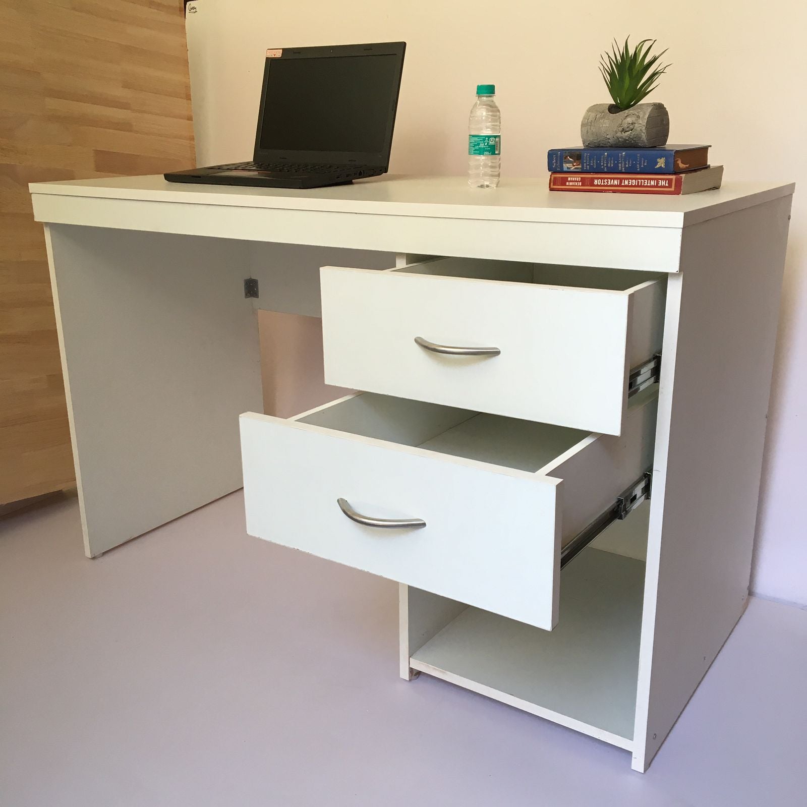 White Computer Desk Home/Office Storage Utility Table By Miza ...